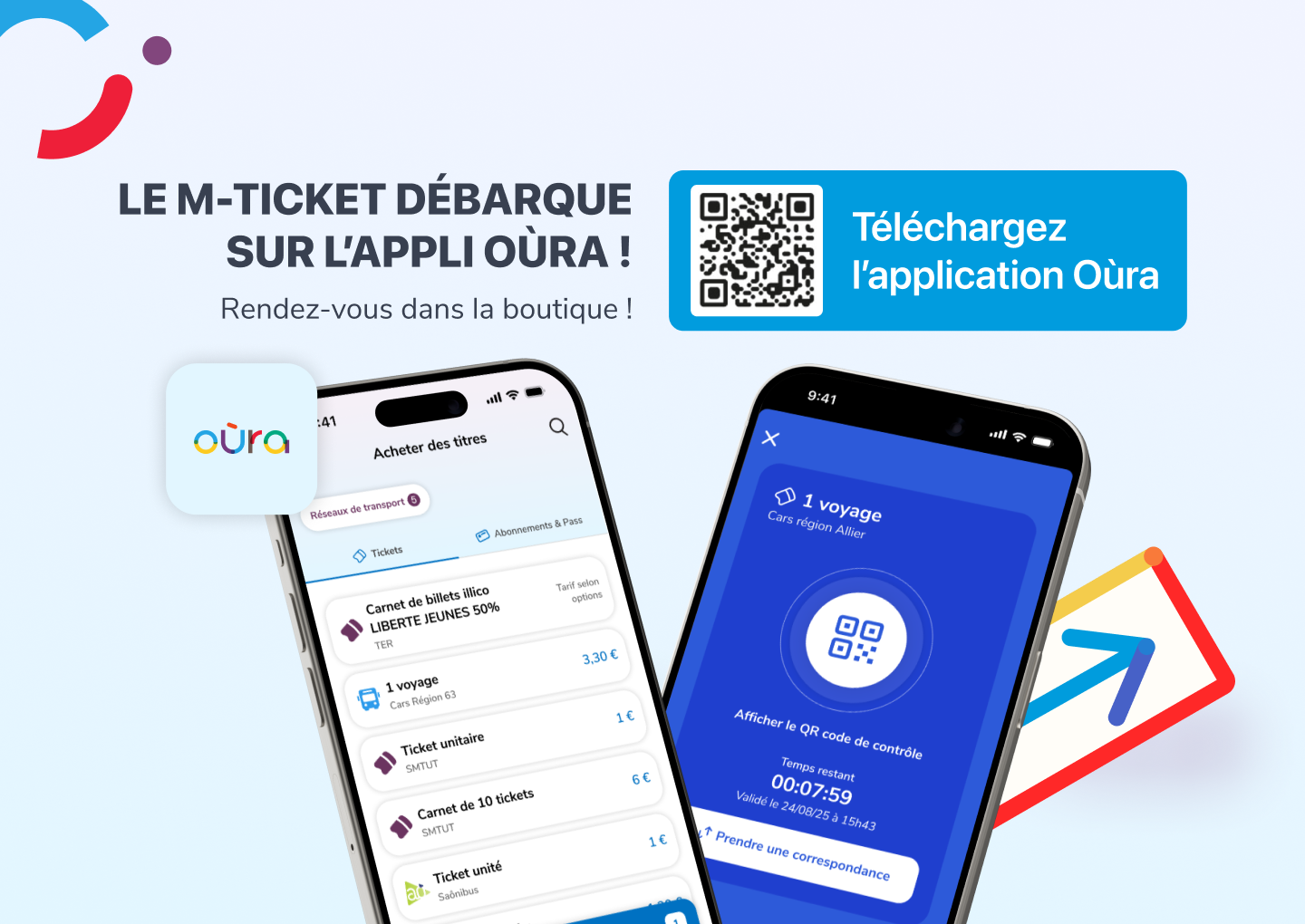 Mobilités : le M-Ticket disponible sur l’appli Oùra | La Région vous transporte